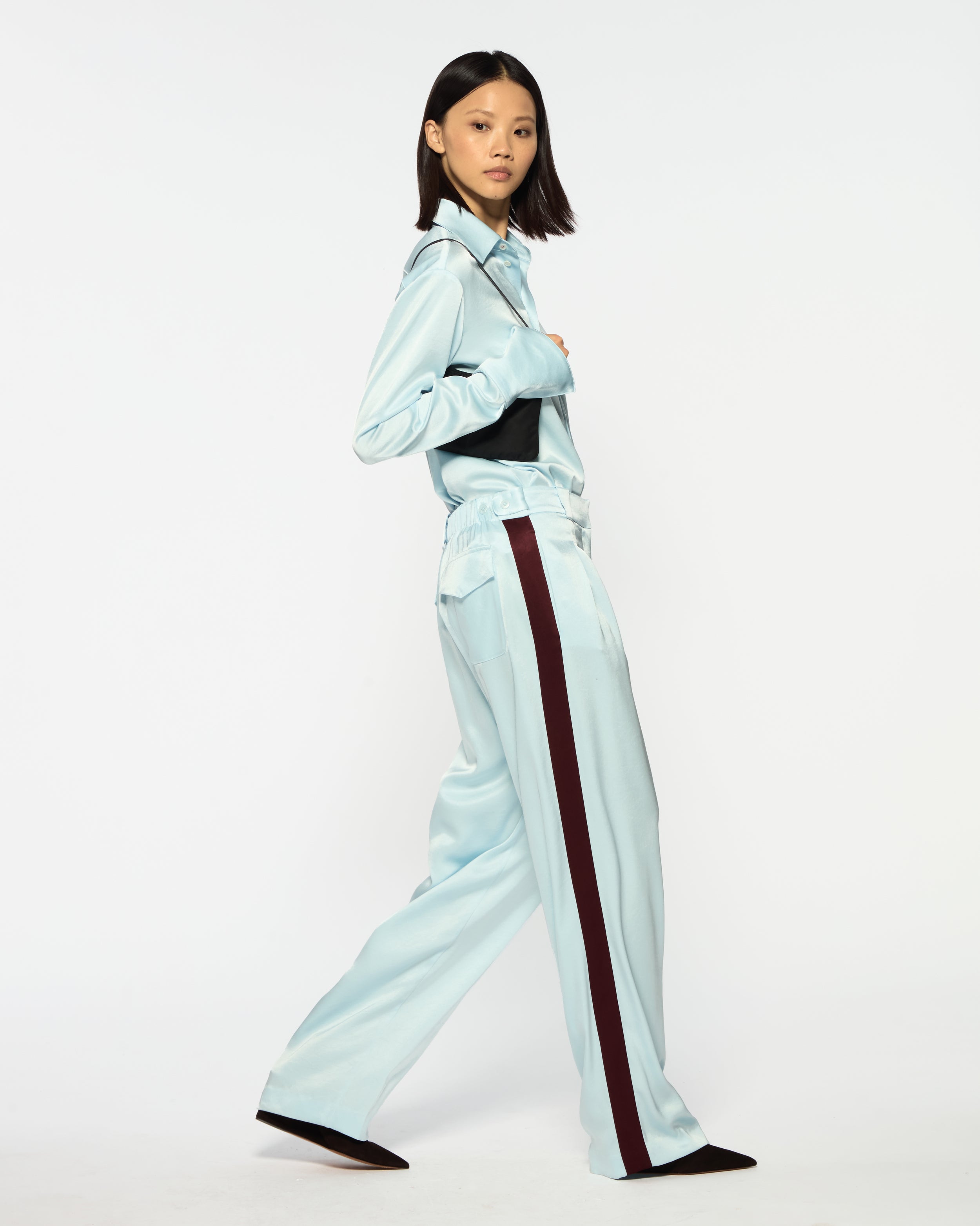 Boyfriend Trouser - Pale Blue – SERENA BUTE